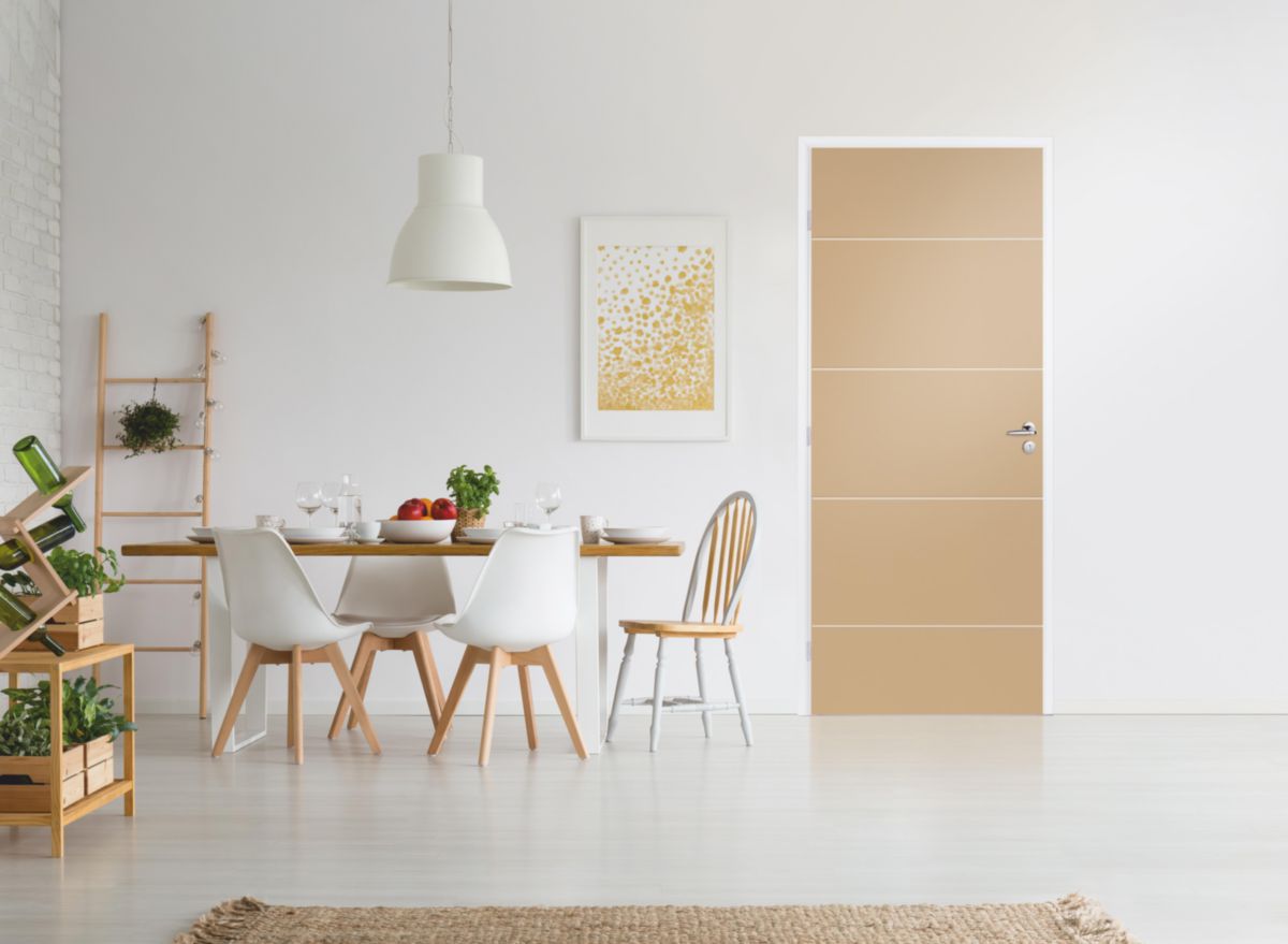 RIGHINI - Porte alvéolaire Graphik Ketch - 204x73 cm - huisserie blanc ...