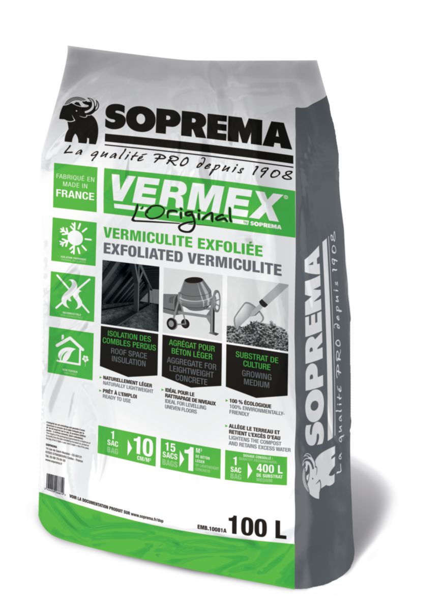 PAVATEX - Isolant plancher Vermex M Efisol sac 100 l