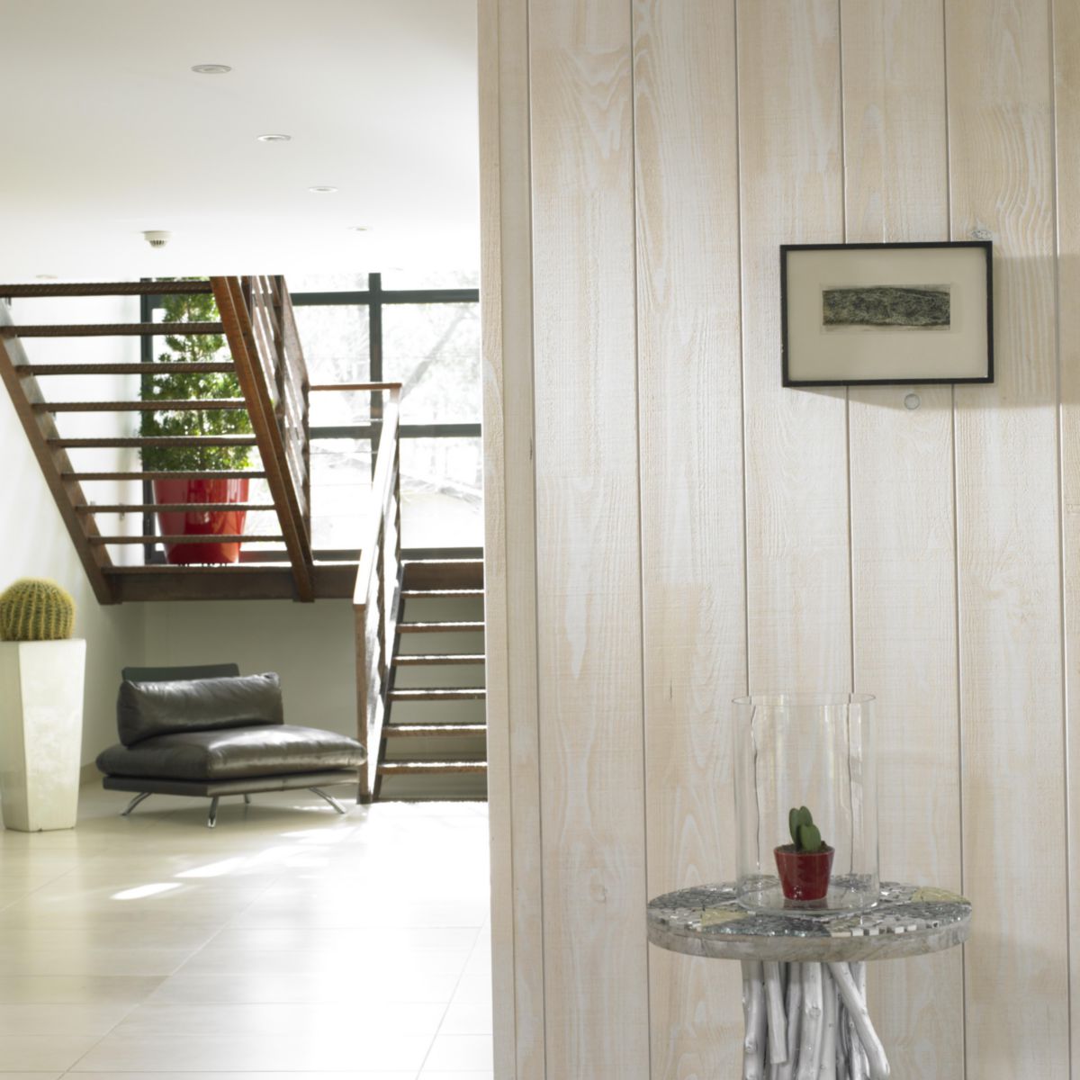 FP BOIS - Lambris pin maritime Callao hermine élégie languette décalée abouté 18x165 réelle ...