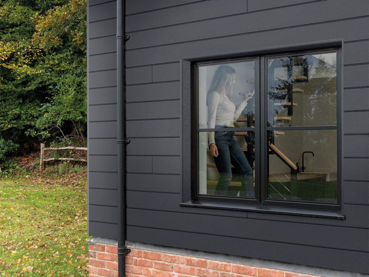 CEDRAL - Bardage clin Cedral Click Smooth fibre-ciment gris ardoise ...