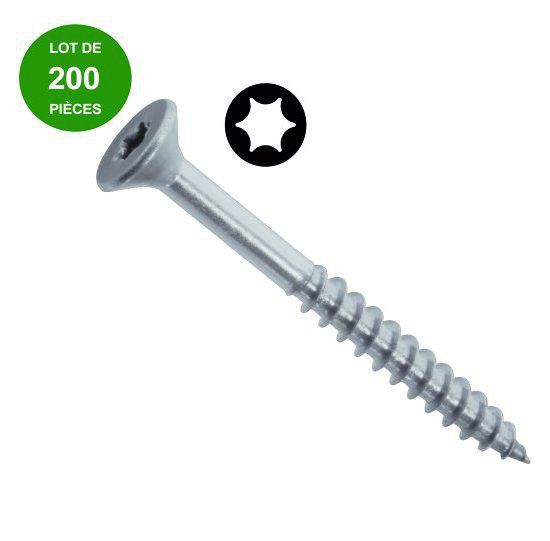ACTON - Vis agglo tête fraisée Torx inox A2 4,5x60/36 boîte de 200 ...