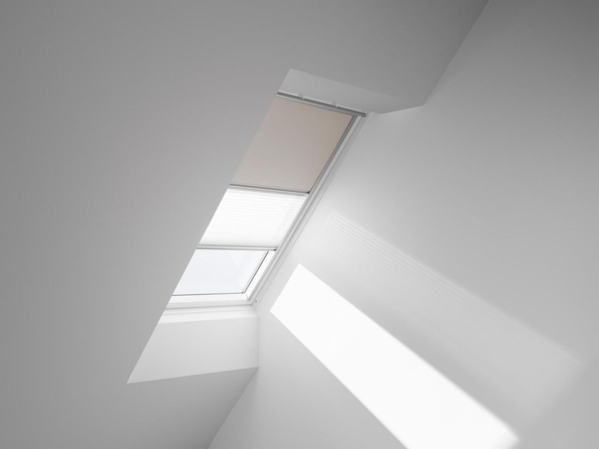 VELUX - Store duo (occultant beige + plissé blanc) NG 78 CM X 98 CM DFD ...