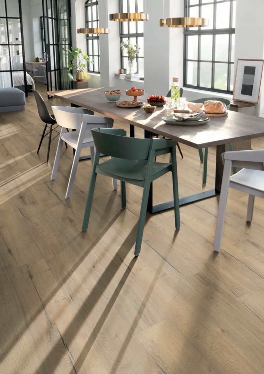 EGGER - Sol stratifié Classic 4 chanfreins 8/32 Aqua+ EPL159 chêne Valley naturel 8 x 193 x 1292 ...