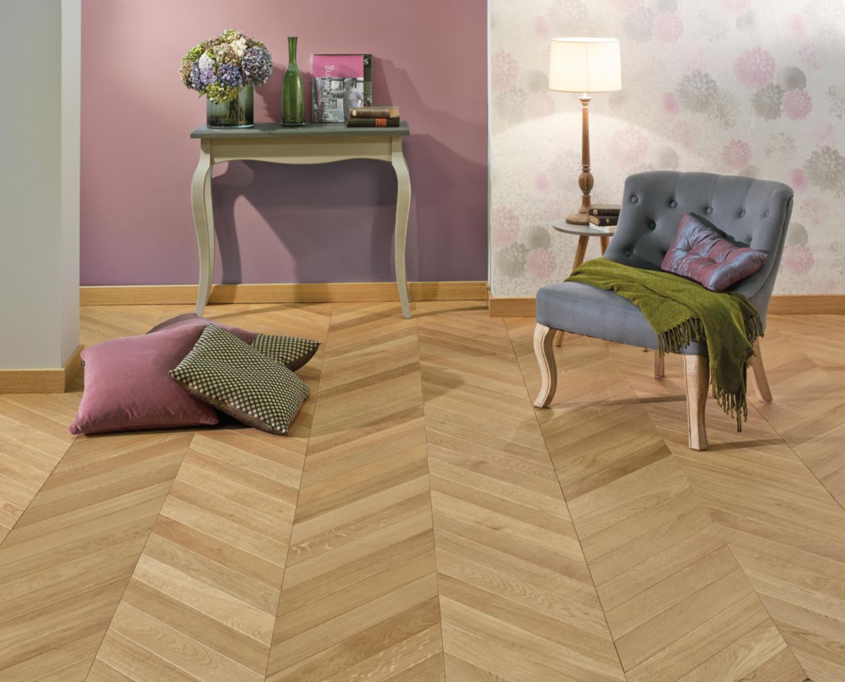 PANAGET - Parquet contrecollé Point de Hongrie rainures et languettes ...