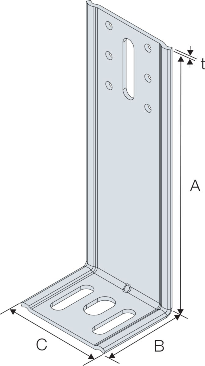 SIMPSON STRONG-TIE - Equerre de bardage 65/98/53/2.5 mm Réf. EBC100/2.5 | Dispano