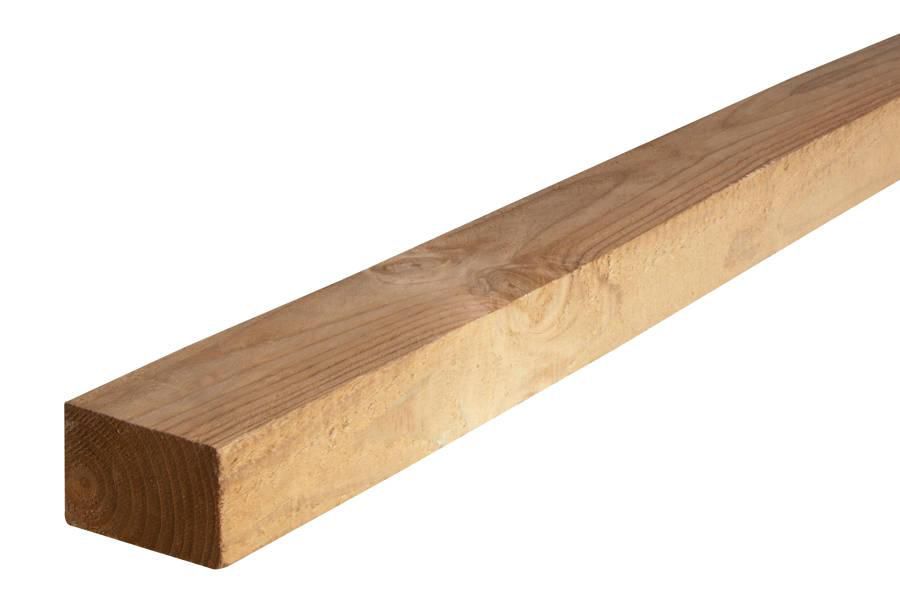 SILVERWOOD - Lambourde pin du nord marron traité classe 4 45 x 70 x ...