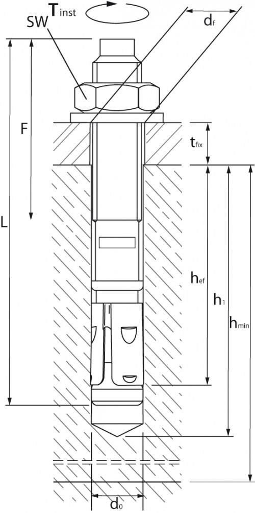 SIMPSON STRONG-TIE - Goujon ancrage WA M10-78/5 boîte de 50 | Dispano