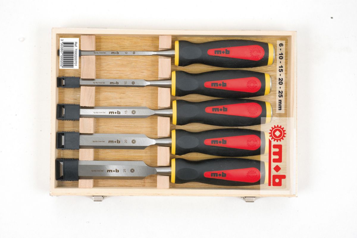 MOB - Coffret 5 ciseaux de sculpteur tri-matière Réf. 7000200701 | Dispano