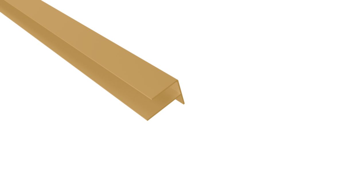 FIBERDECK - Profil F 65X80mm 3m Cedar pour bardage 35 et 60 | Dispano