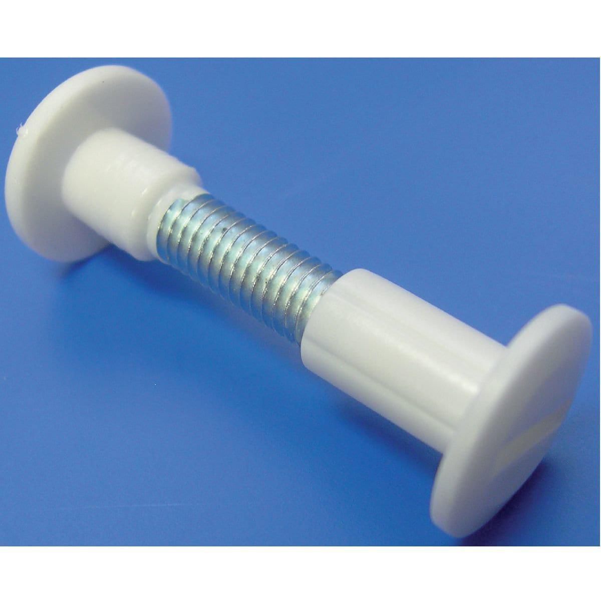 STRAUSS - Vis d'assemblage plastique blanc carte de 4, réf. 25590 | Dispano