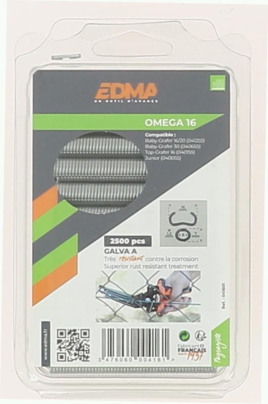 EDMA - Agrafe galvanisée 16mm boîte de 2500 | Dispano