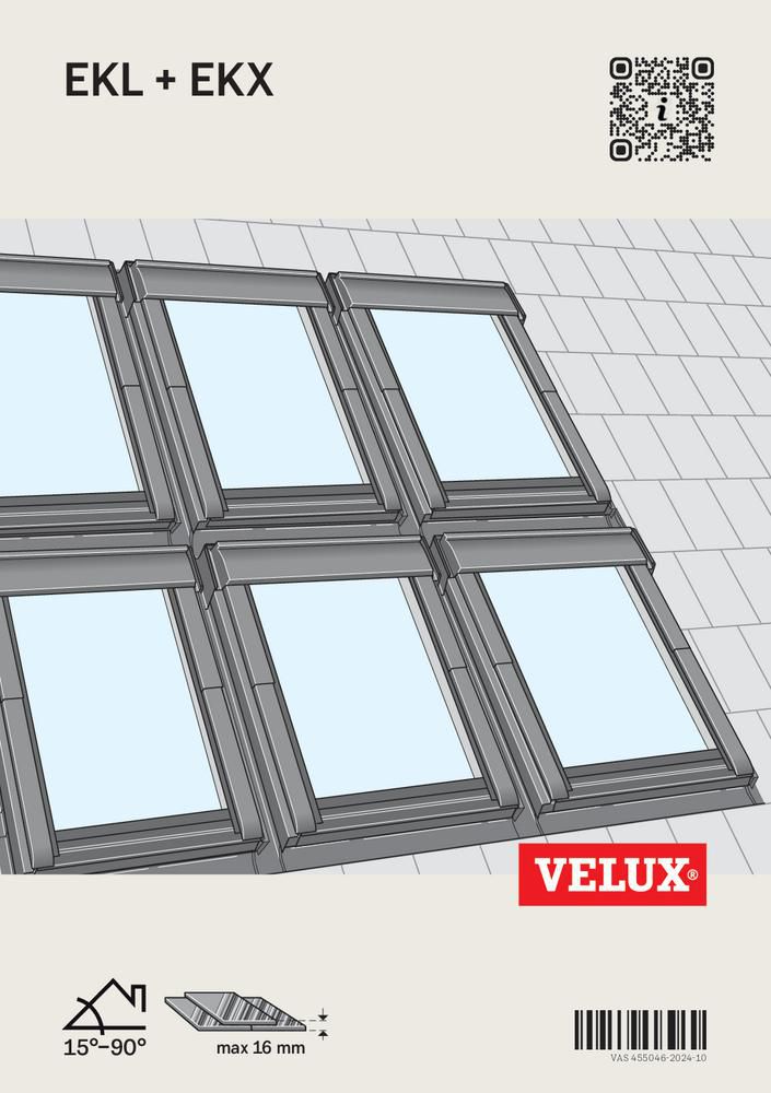 VELUX - Pack PRO+ d'étanchéité rouge VELUX COMBI 3 fenêtres ardoise ...