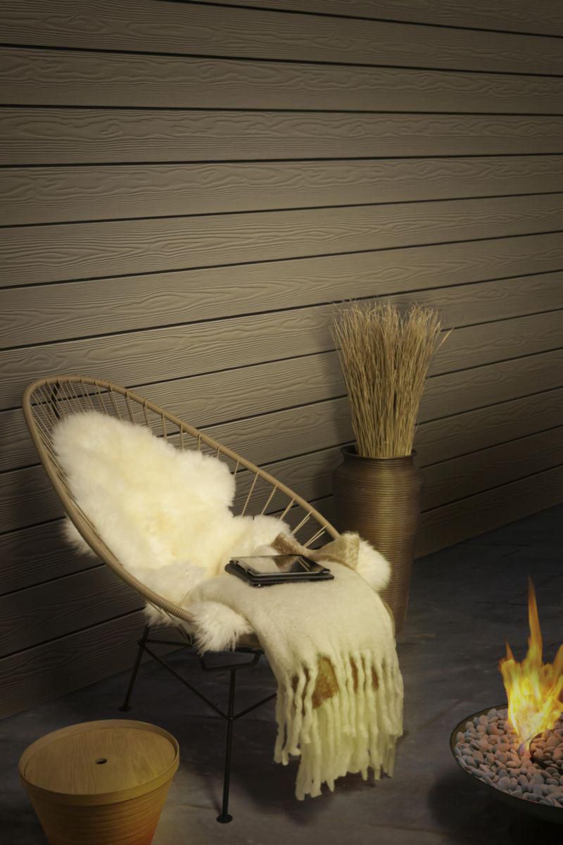 CEDRAL - Bardage clin Cedral Click Relief fibre-ciment C03 brun argile ...