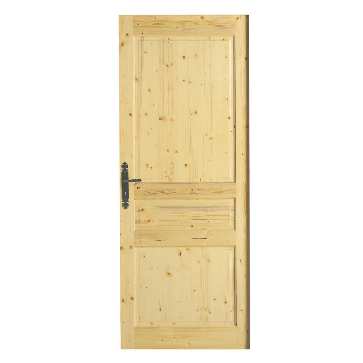 ROZIERE - Porte âme pleine Quercy - 204x93 cm - Sapin brut avec noeuds ...