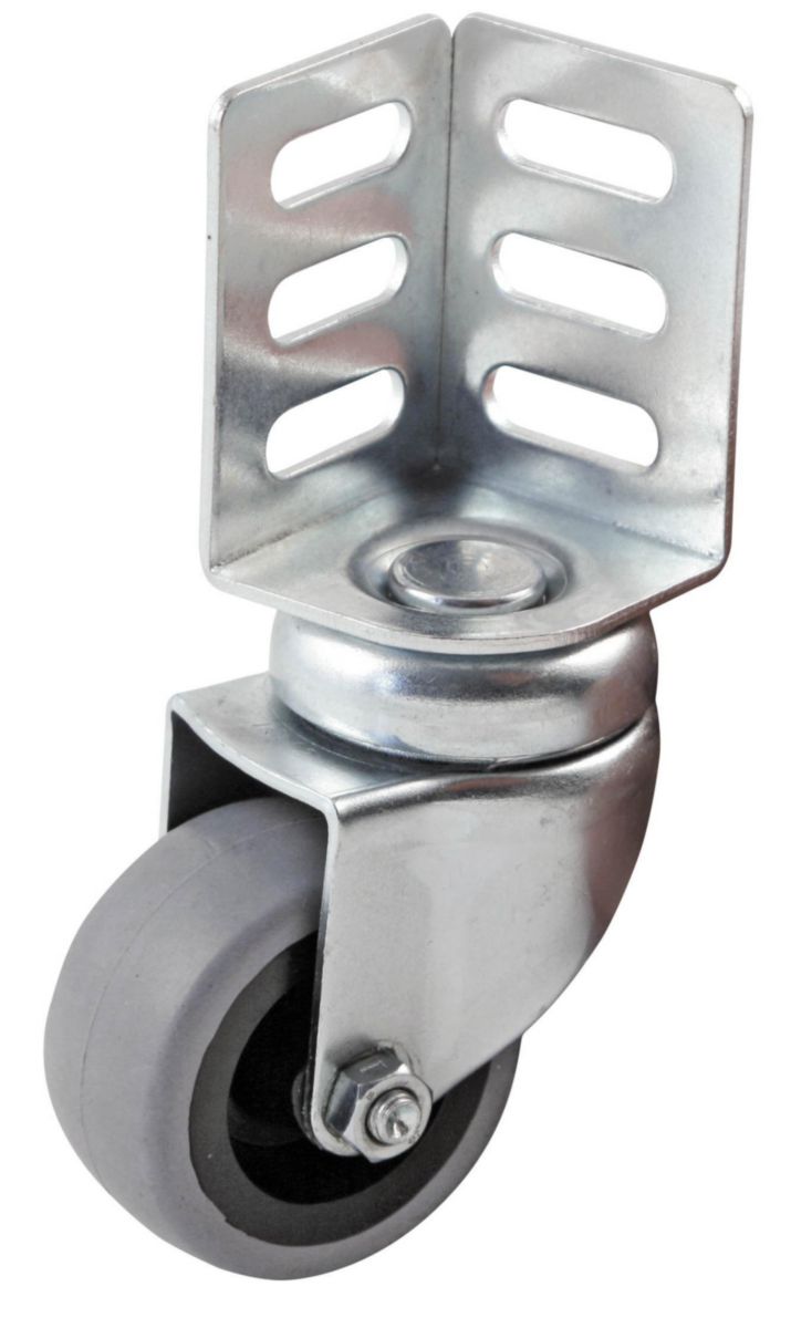 AVL - Roulette d'angle pivotante diam.60 caoutchouc gris al.lisse ...