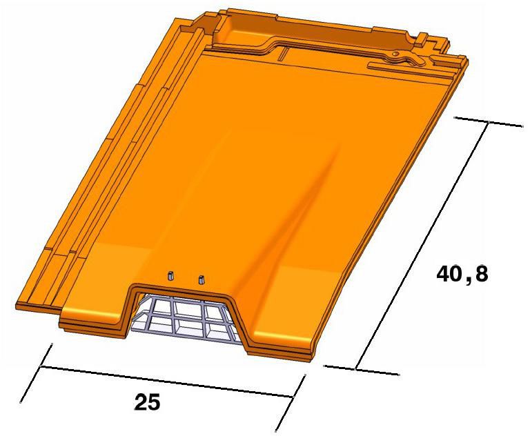 TERREAL - Chatière avec grille tuile grand moule du nord terre cuite ...