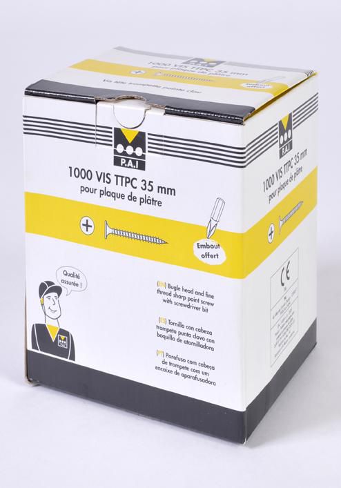 PAI - Vis TTPC 35mm boîte de 1000 Réf.VIS35035-BTE | Dispano