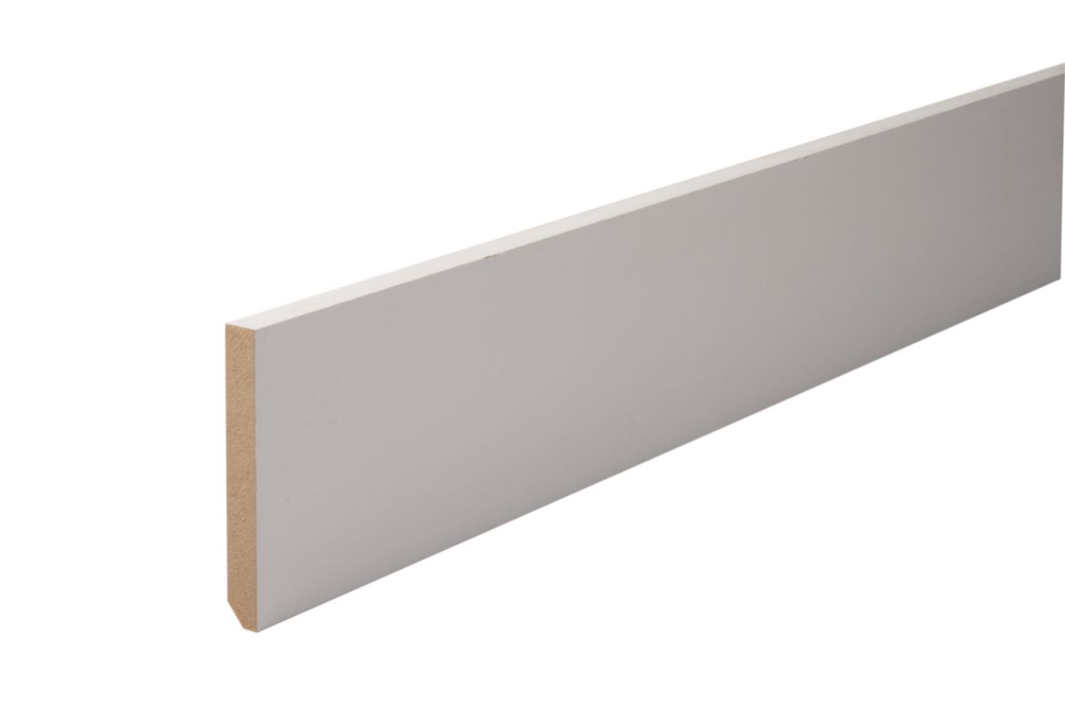 SOTRINBOIS - Plinthe angles vifs MDF prépeint blanc 10x70mm réelle ...