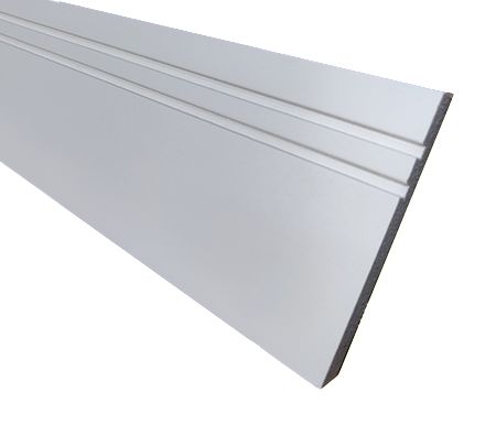 SOTRINBOIS - Plinthe style moderne MDF blanc 12 x 118 x 2440 mm | Dispano