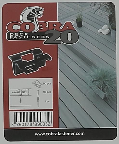 FIBERDECK - Clip de fixation COBRA 20 pour lame FIBERON ép. 20 mm ...