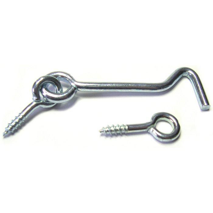 STRAUSS - Crochet contrevent - acier zingué - fil Ø 3,5 mm - L. 60 mm ...