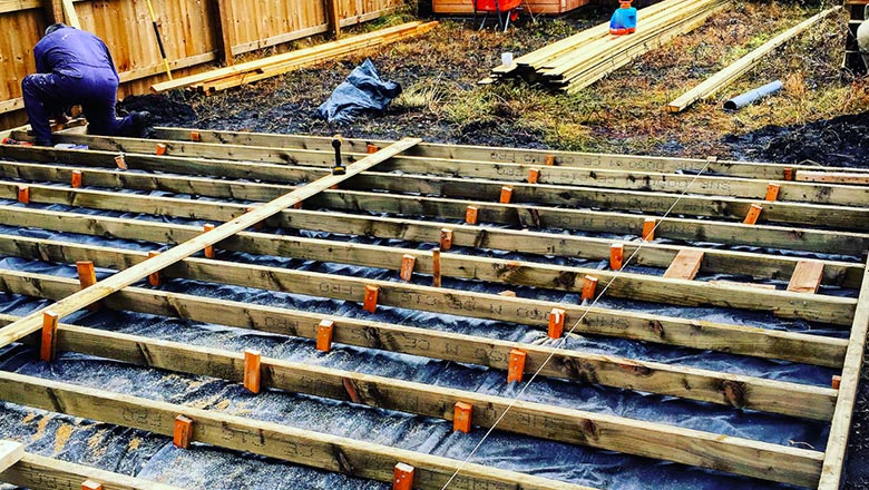 Construction terrasse en bois composite : le choix de la fondation en ...